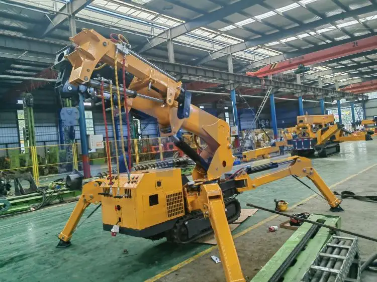 Mini 3 Tons Spider Crawler Crane Working for Narrow Space Trailer Type ...