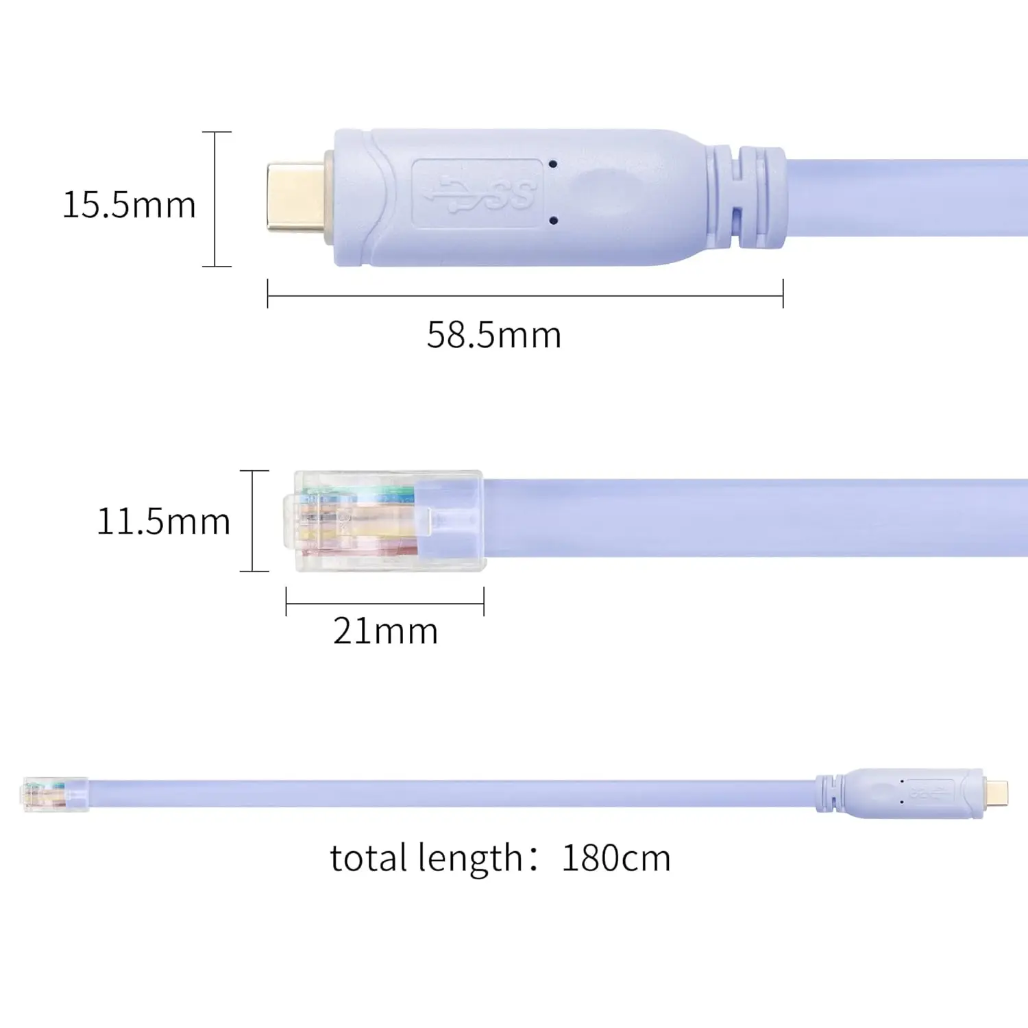 Usb-c Console Cable Usb C To Rj45 Console Serial Debug Cable With Ftdi ...