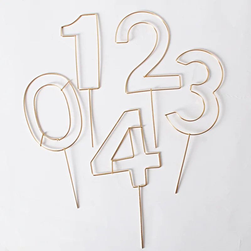 Happy Birthday Anniversary Decorative Topper Gold Metal Cake Topper ...