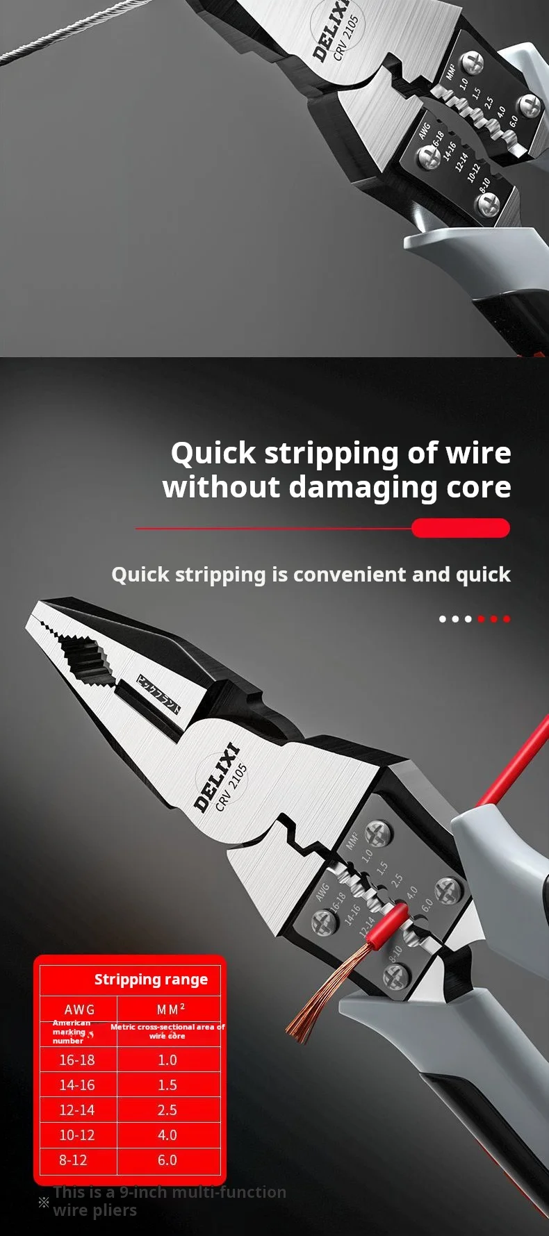 D67YC Multi-purpose Vise Diagonal Pliers Needle Nose Hardware Tools ...