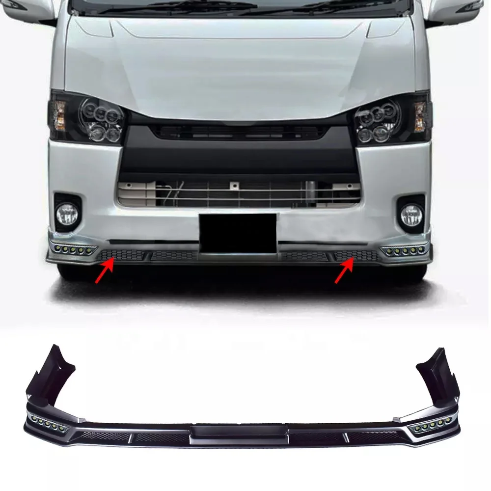 Auto Parts Front Bumper Lip under Siege LED for Hiace 2014