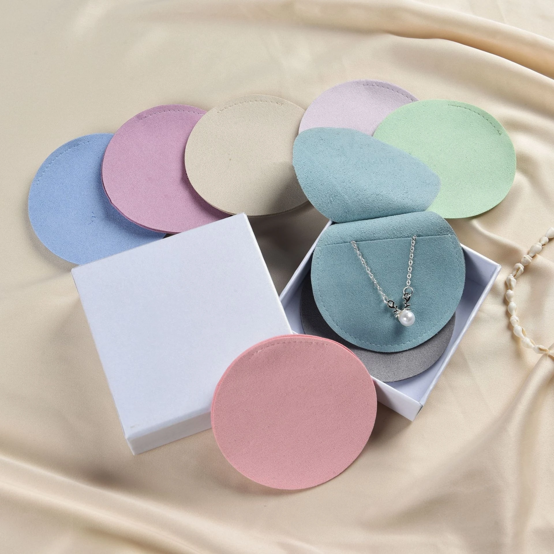 Folding Microfiber Storage Suede Button Flannel Pouches Bags For ...