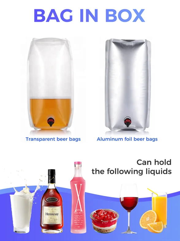 Red Wine And Milk Bag In Box With Dispenser Aseptic Bib Bag In Box ...