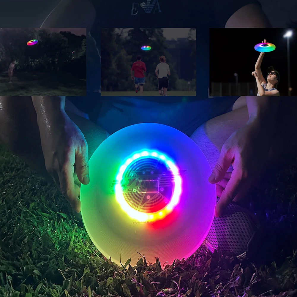 Unisex Custom Rechargeable LED Flying Disc - 7 Lighting Modes