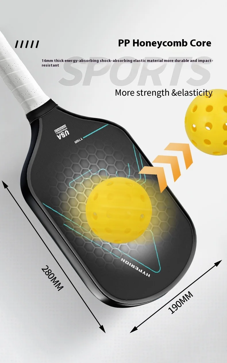 Factory-Ready 16mm Extended Pickleball Paddle with Cloth-Textured ...