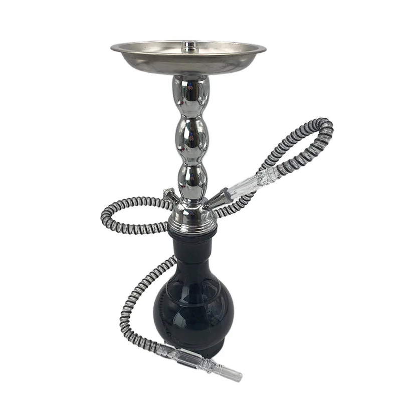 Wholesale Black Glass Metal Traditional Small Size Single Hose Shisha ...