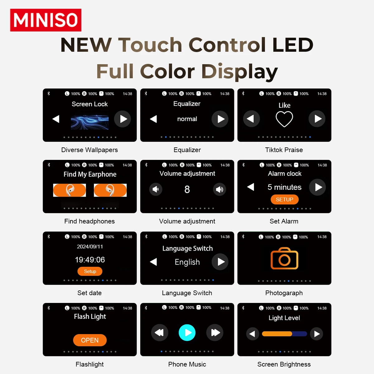 Miniso MS150 Bluetooth 5.4 Headphones - AI Translation & Noise Cancellation