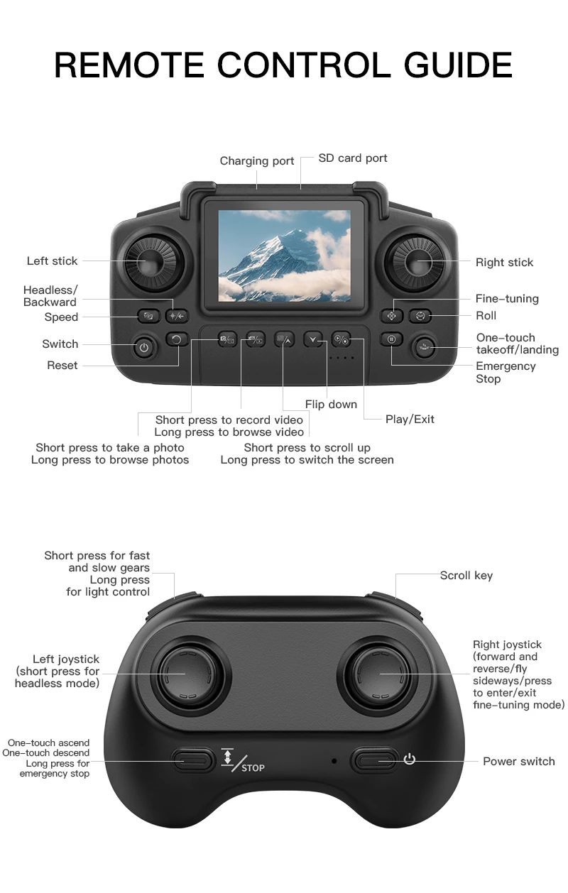 KF600 Mini Drone - Real-Time Transmission & Obstacle Avoidance