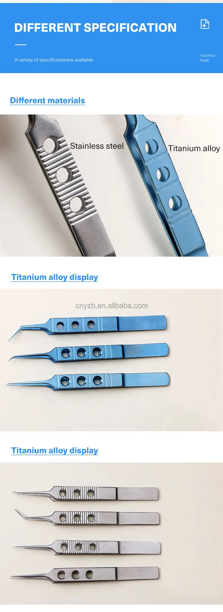 Eye Ophthalmic Surgical Instruments Set Suturing Titanium Alloy ...