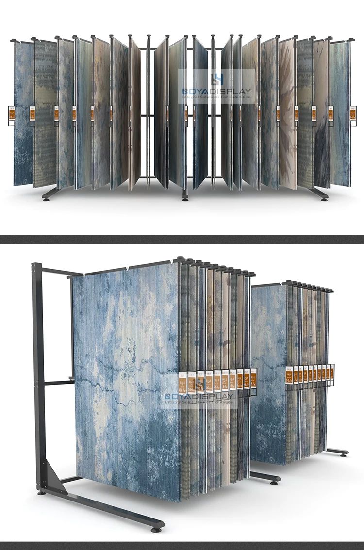 Free Standing Metal Fabric Carpet Display Rack Stand for Shop - Durable ...