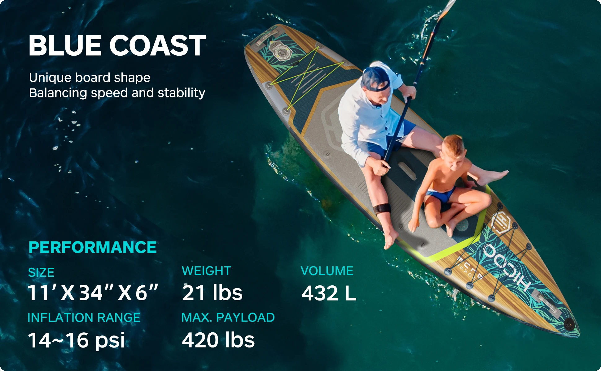 Customized Waterplay Surfing Inflatable Sup Race Paddle Board 11 Feet ...