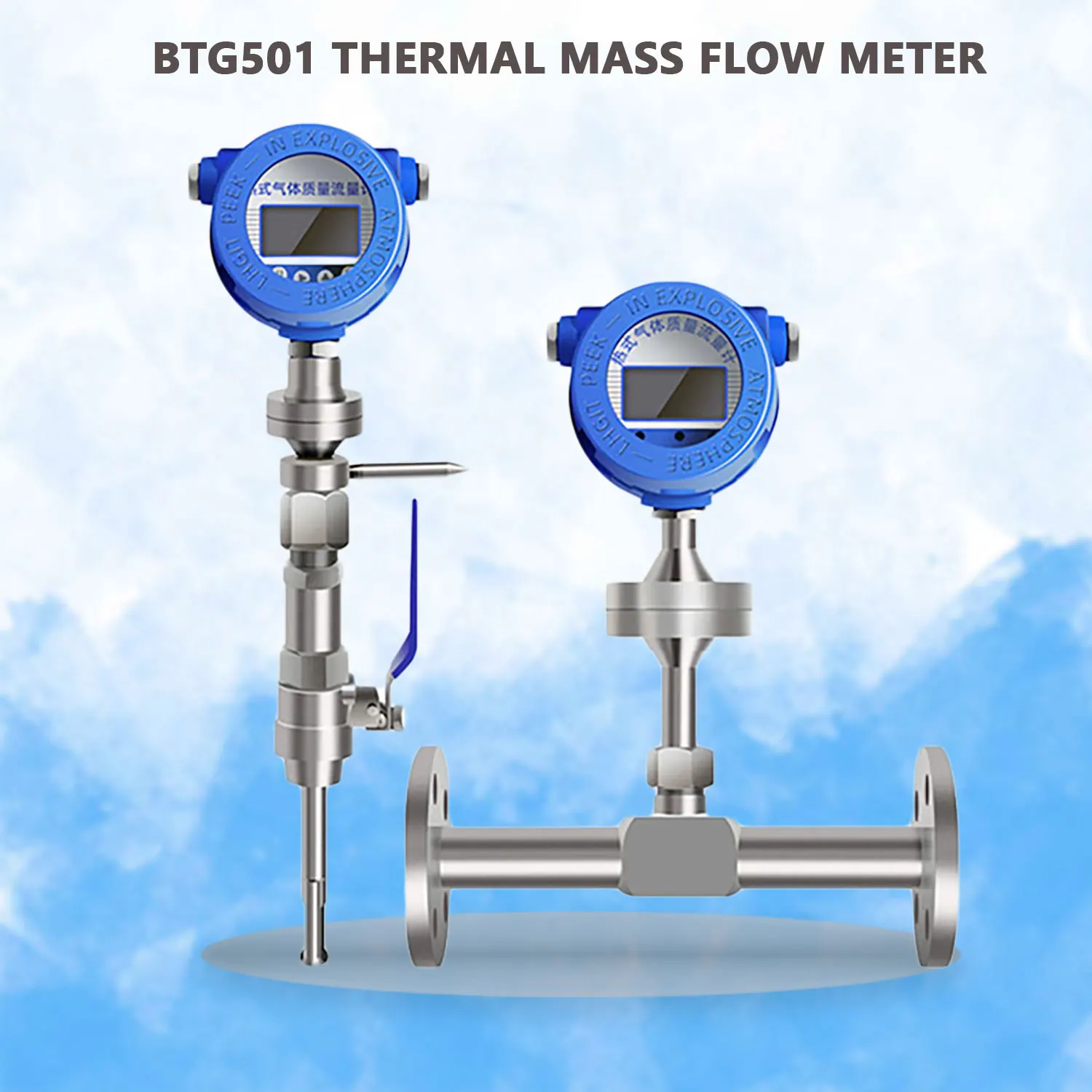 High Quality Compressed Air Gas Stainless Thread Thermal Mass Flow Meter Flow Meters - Buy Air ...