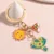 Custom Cute Enamel Keychain Sun Rainbow Dress Heart Key Ring Flower Key ...