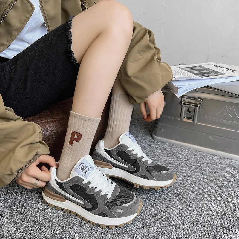 High Quality Cotton Plain Solid Color P Letters College Style Men Crew ...