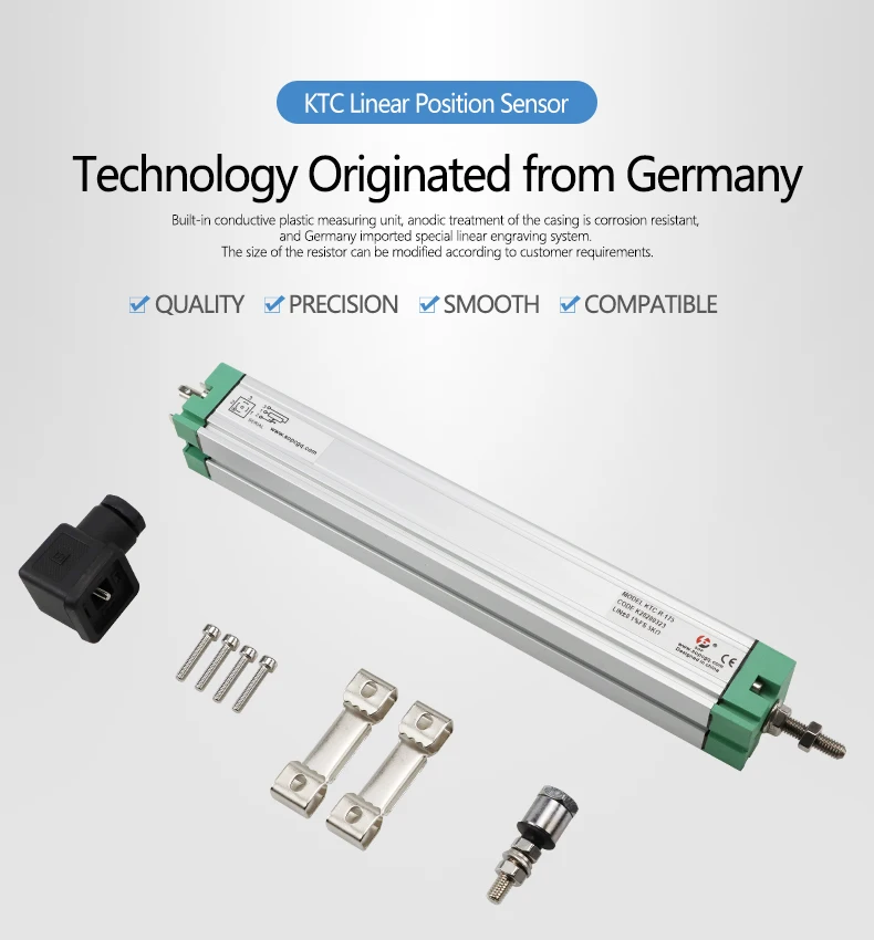 KTC 200mm Displacement Analog Measuring Linear Position Transducer Sensors