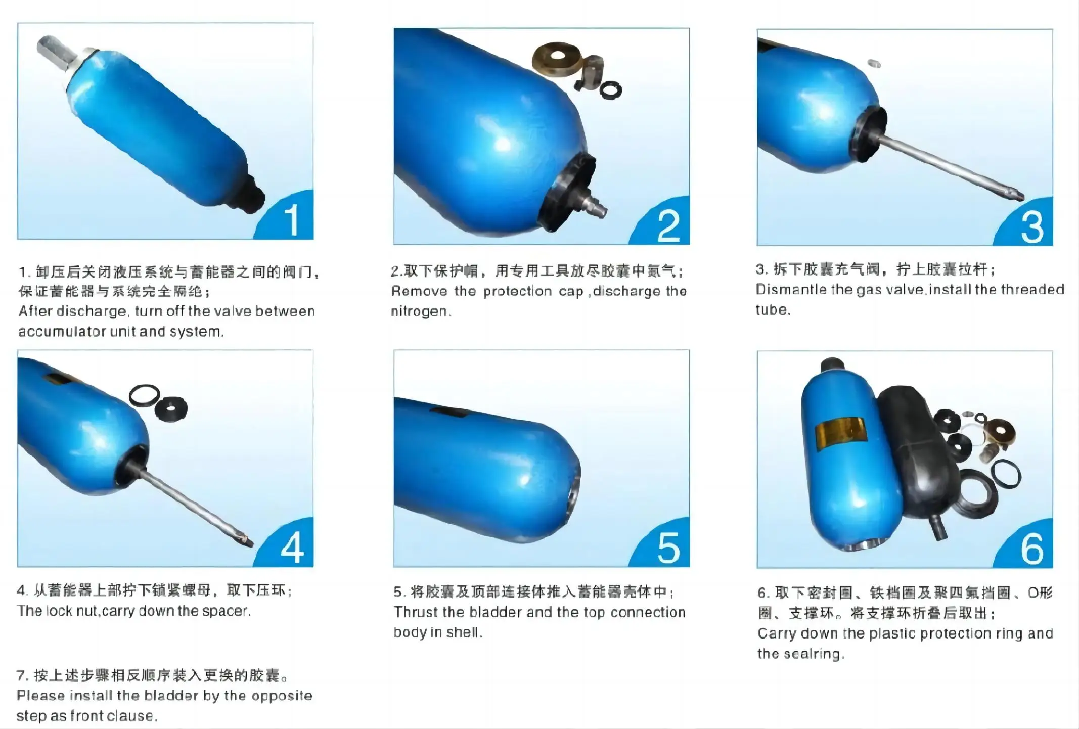 High Quality 20L Hydraulic Accumulator Bladder Replacement