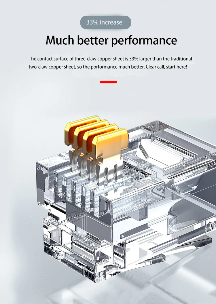 Rj12 Telephone Connector 6p6c 50u Ethernet Modular Plug - Buy Rj12 ...