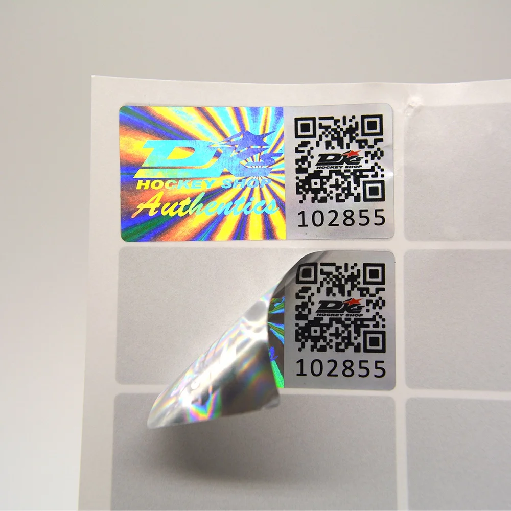 Luxury Die Cut Qr Code Hologram Labels Waterproof Shipping Scratch Off ...