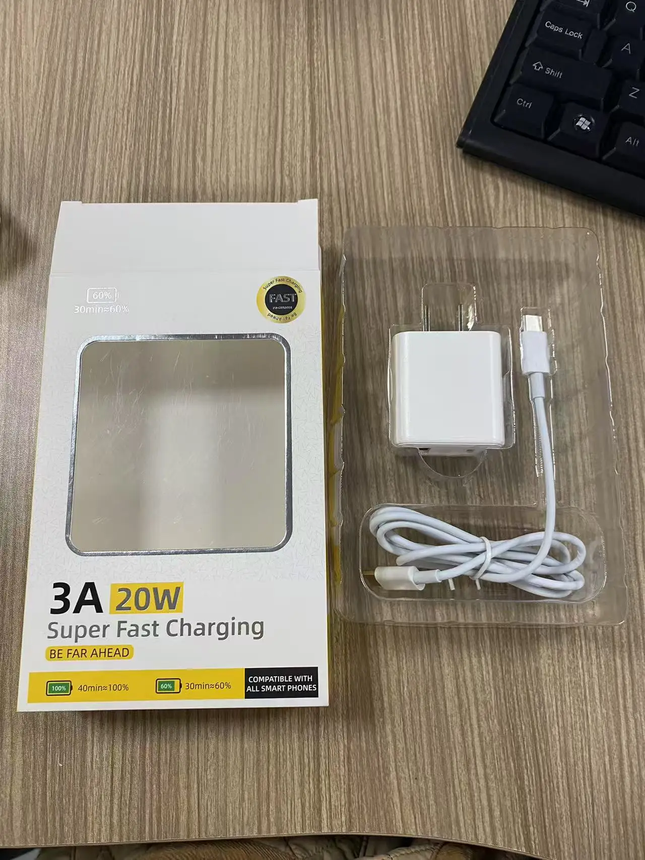 20W Multi-Functional USB Type C PD Fast Wall Charger Adapter Durable ...