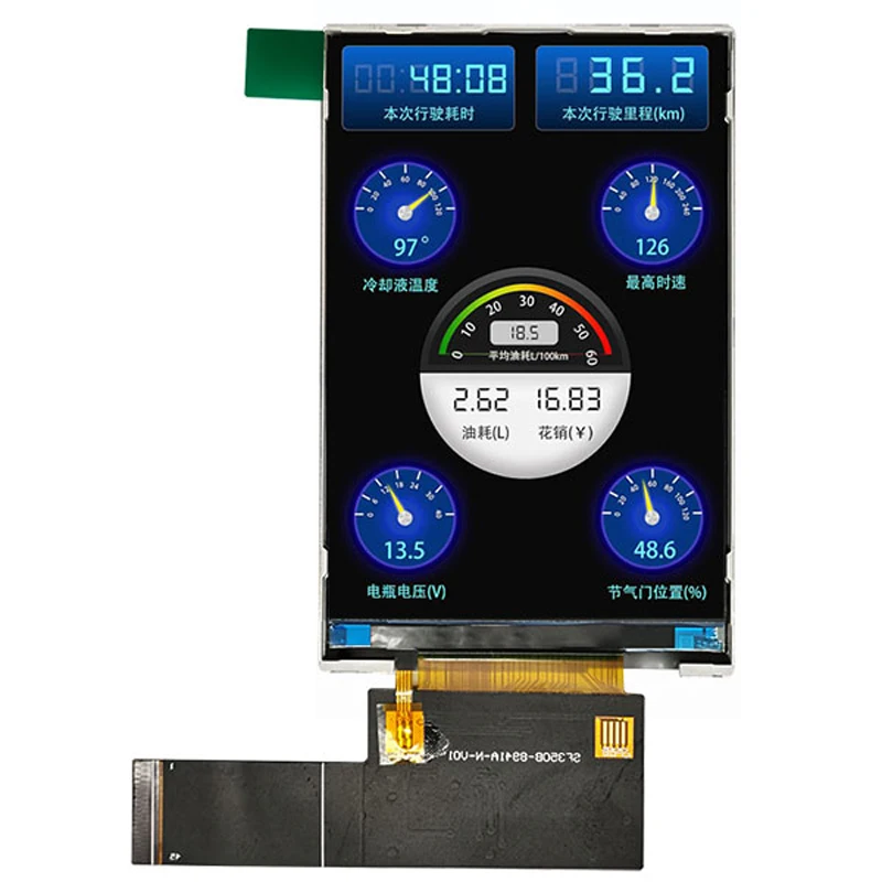 3.5 Inch Tft Display 320x480 Ips All Angle Non Touch Lcd With Spi ...
