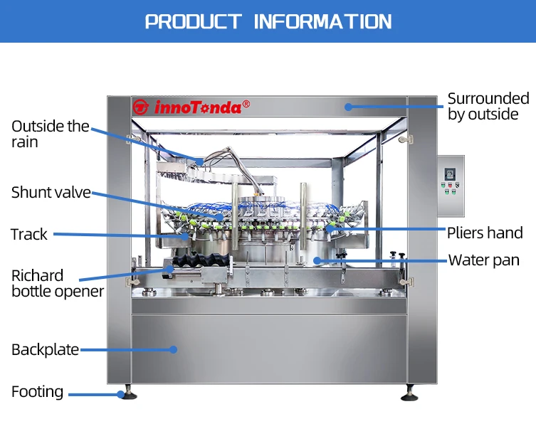 Automatic Bottle Jar Air Rinser Washer Machine - Efficient Cleaning