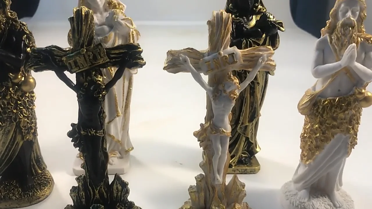 Resin Joseph Sculpture Religious Mini Jesus Cross Crucifix Statue - Buy ...