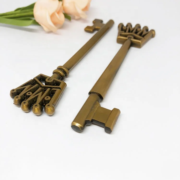 Custom Metal Antique Key Shape Keychain For Souvenir Ancient Products ...