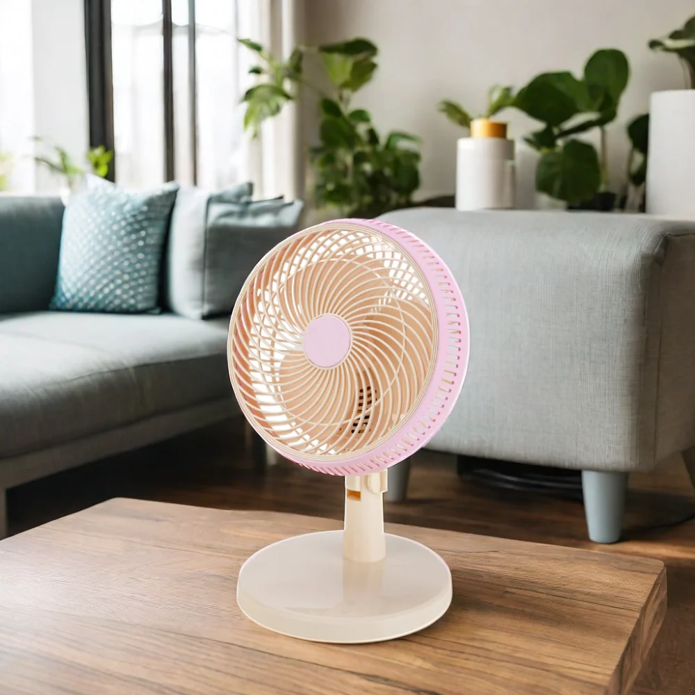 Oscillating Low Noise Mute Energy Saving Desk Cooling Fan Plastic Body ...