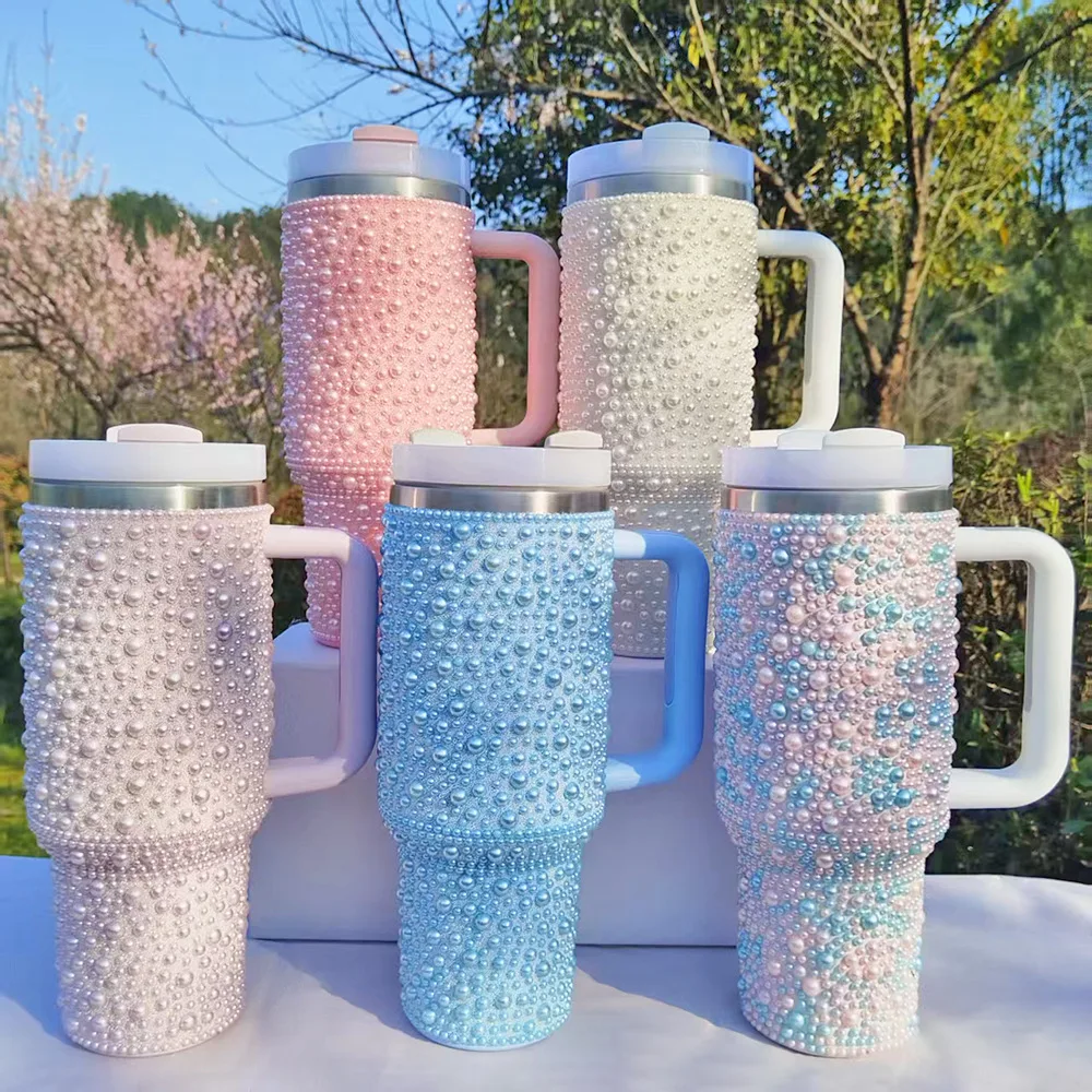 Aisamstar New Style Stainless Steel Tumbler Coffee Mug 40oz Diamond ...