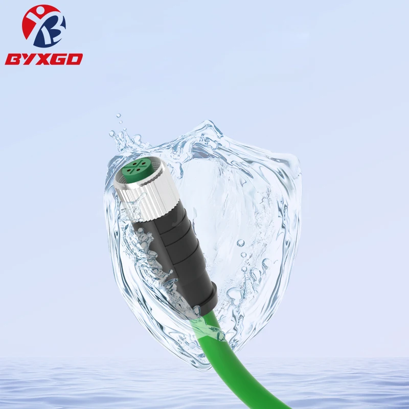 M12 D Type 4pin Ethernet Connector Industrial Network Canle M12 4 Pin ...