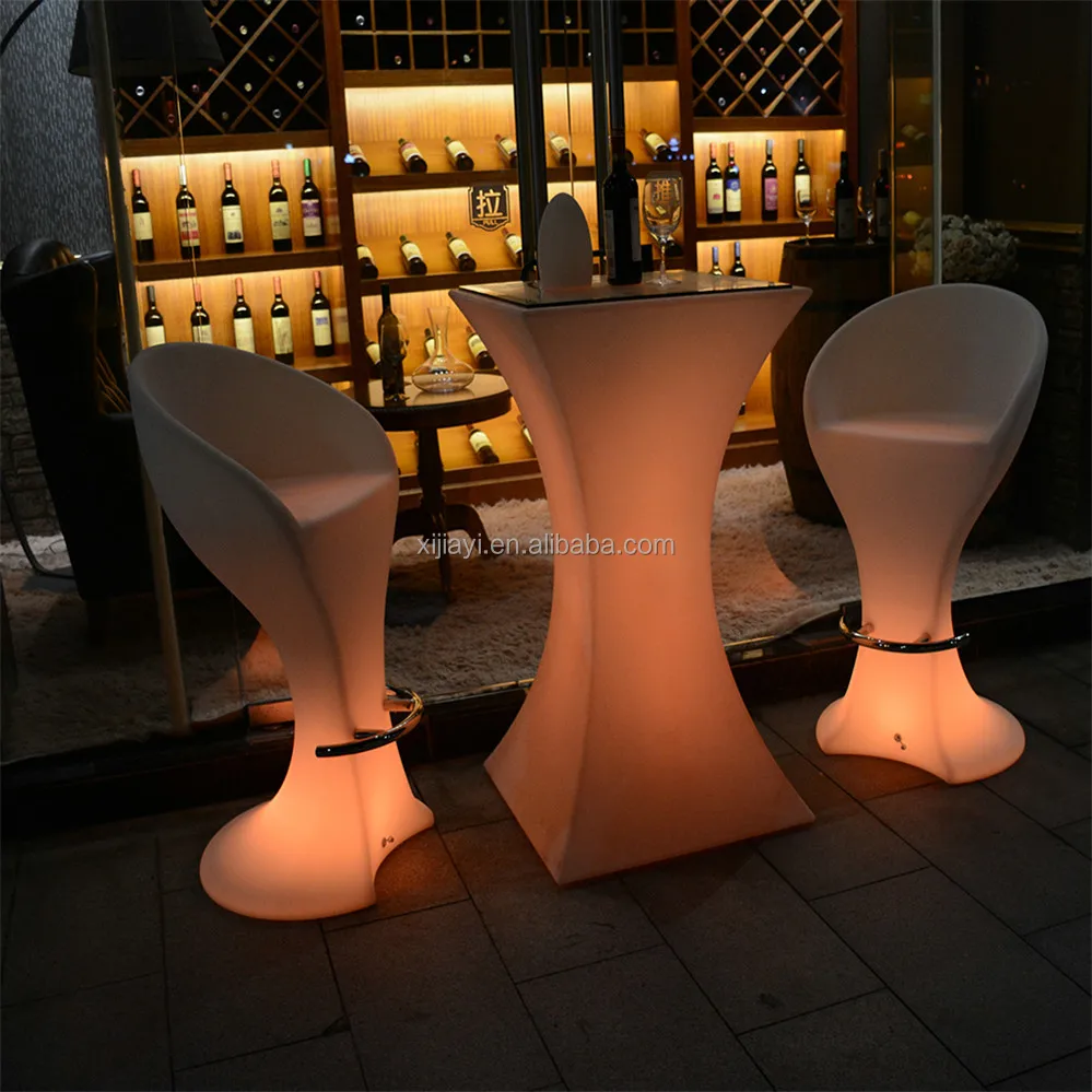 Cheap Bar Table And Chair Sets /led Light Up Bar Cocktail Tables ...