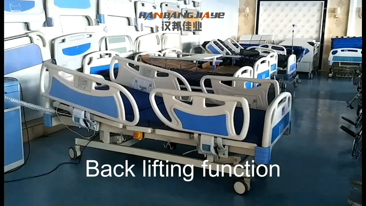 Height-adjustable Electric Five-function Hospital Bed Abs Headboard And Footboard - Buy Electric ...