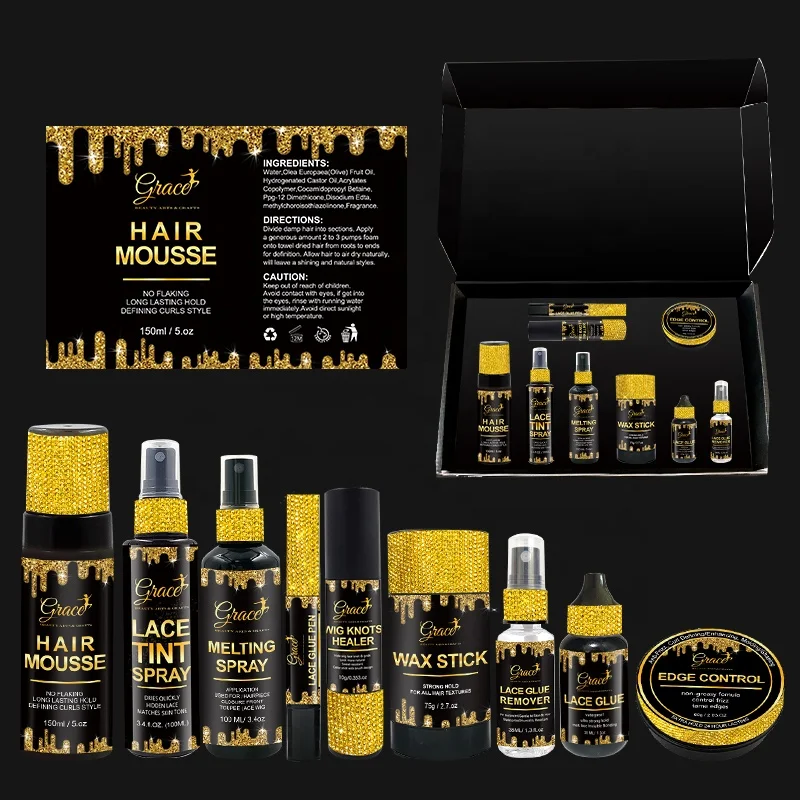 Custom Wig Install Boxes - Private Label Lace Wig Kit Packaging