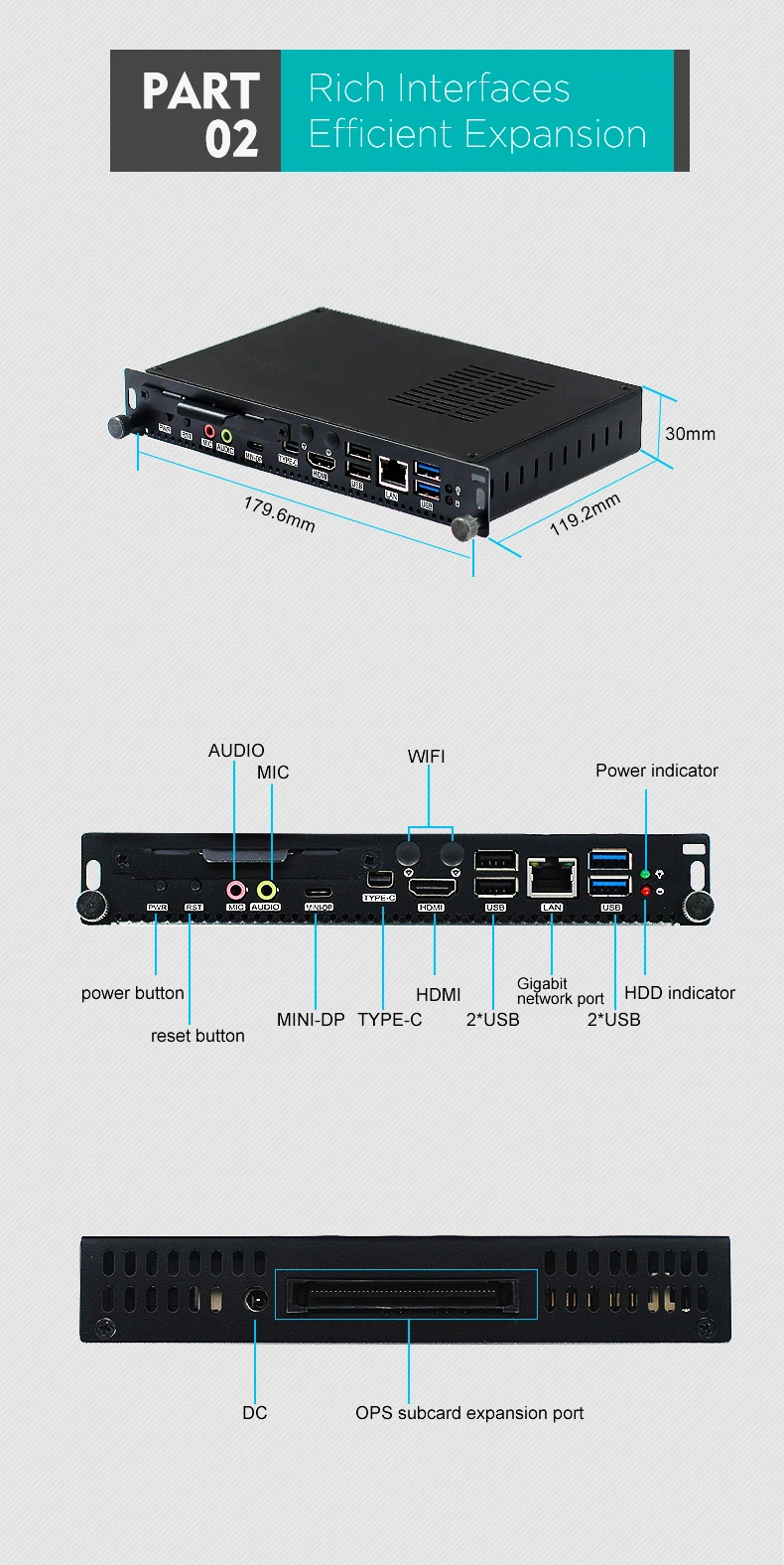 Wholesale Intel 11th Core I3 I5 I7 Flat Panel Ops Computer Module Ddr4 ...