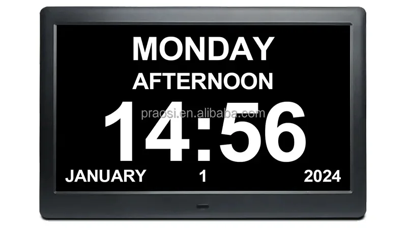 Large Display Landscape & Portrait Digital Calendar Day Clock 10 10.1 ...