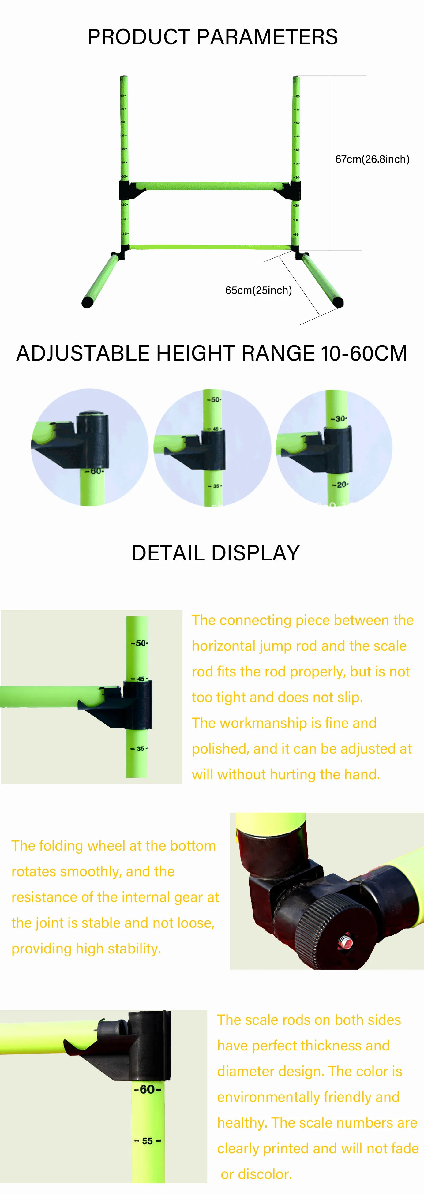 Football Training Equipment Agility Hurdles Outdoor Adjustable Foldable Soccer Hurdles Speed ...