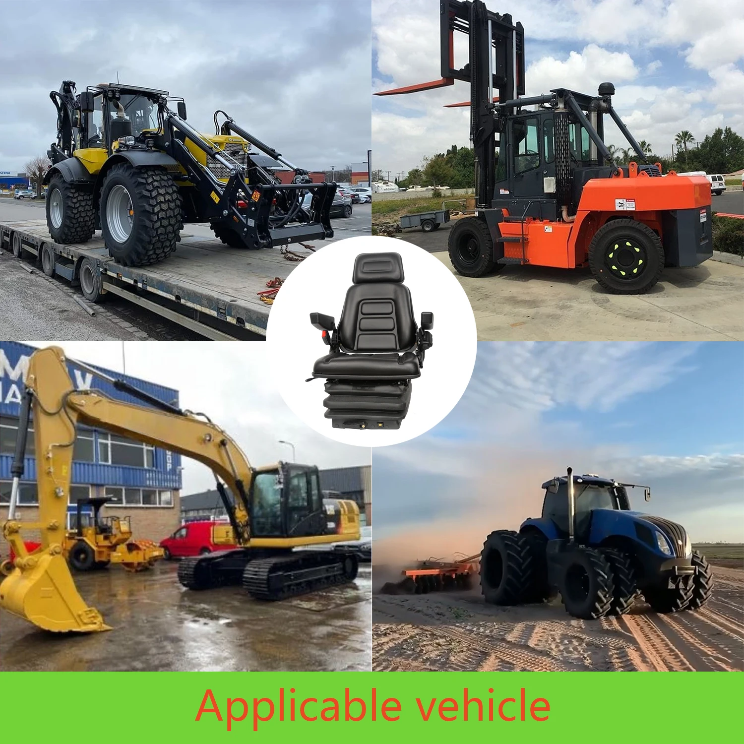 Boom Seat - Doosan Forklift Suspension Seat with Height Adjustment