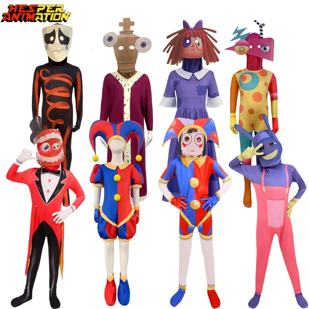 10 Styles The Amazing Digital Circus Cosplay Costume Halloween Carnival ...
