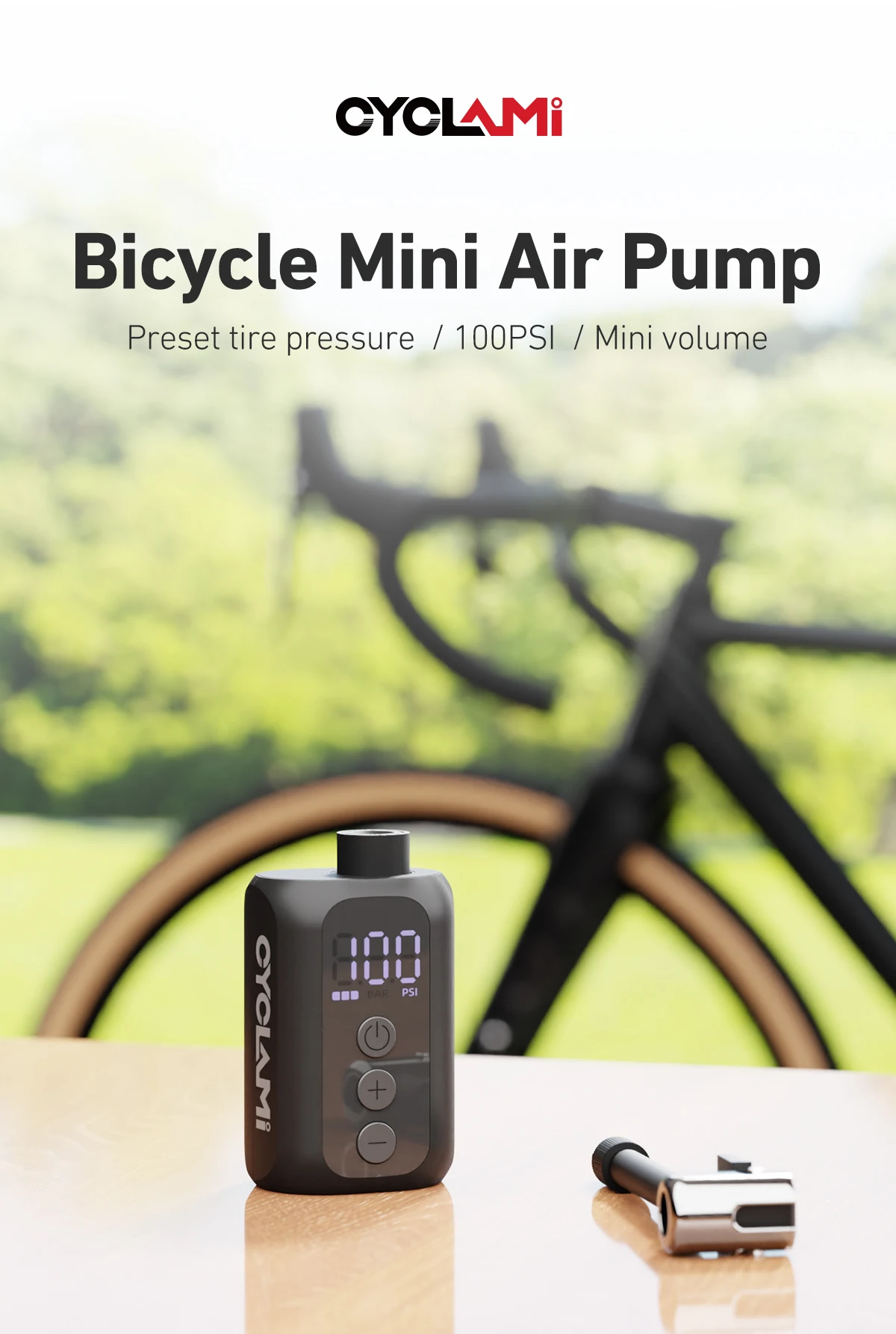 CYCLAMI A5S Mini Bicycle Pump - Efficient Inflation Tool