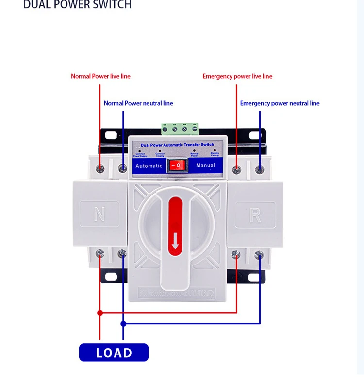 Din Rail Mounted Ats Dual Power Supply Automatic Transfer Switch For ...