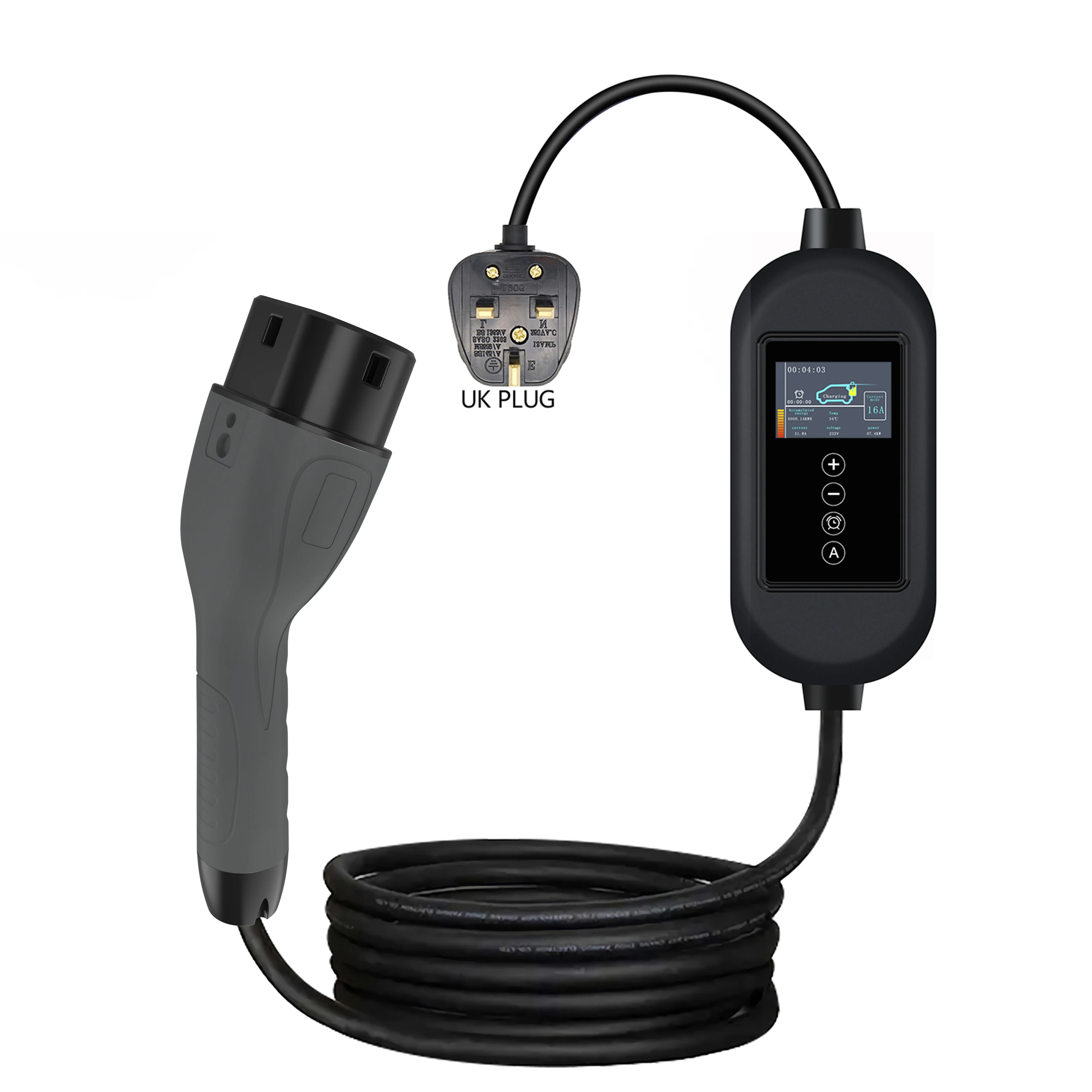 13a 2.99kw Portable Ev Charger Ac Charging Station Type 2 Charger For ...