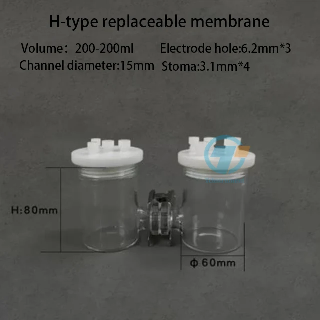 Laboratory Sealed H-Shaped Electrochemical Three-Electrode Electrolytic ...