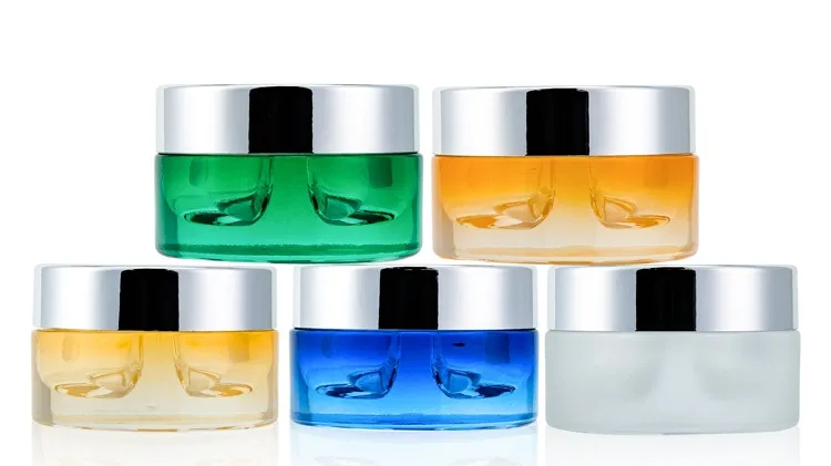 20 85 G Double Chamber Facial Cream Container Cylinder Glass Dual ...