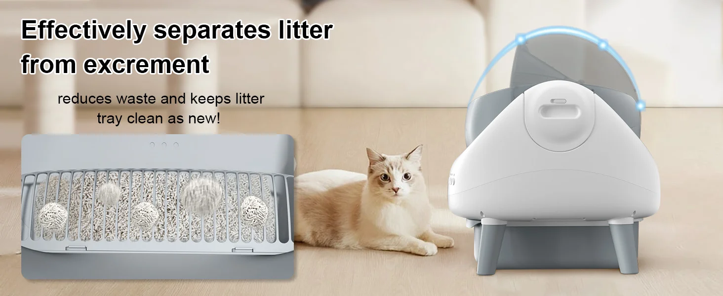 2025 Hot Automatic Cat Litter Box Generation Safety Anti-Pinch Smart ...