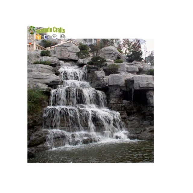 Artificial Rock Slide Grotto And Waterfall View From The Raised Spa ...