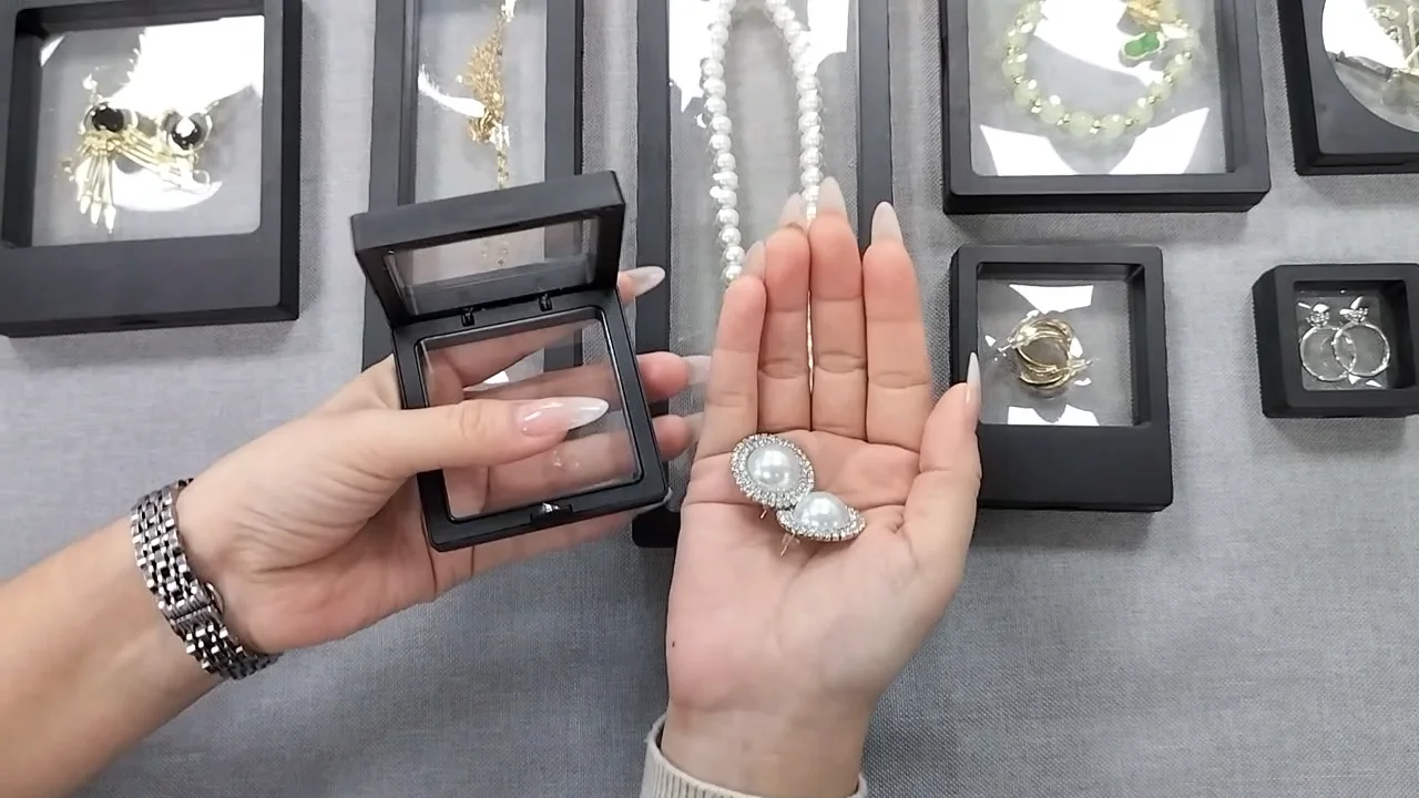 Custom 3d Square Floating Display Frame 14*14 Cm Case Transparent Pe ...