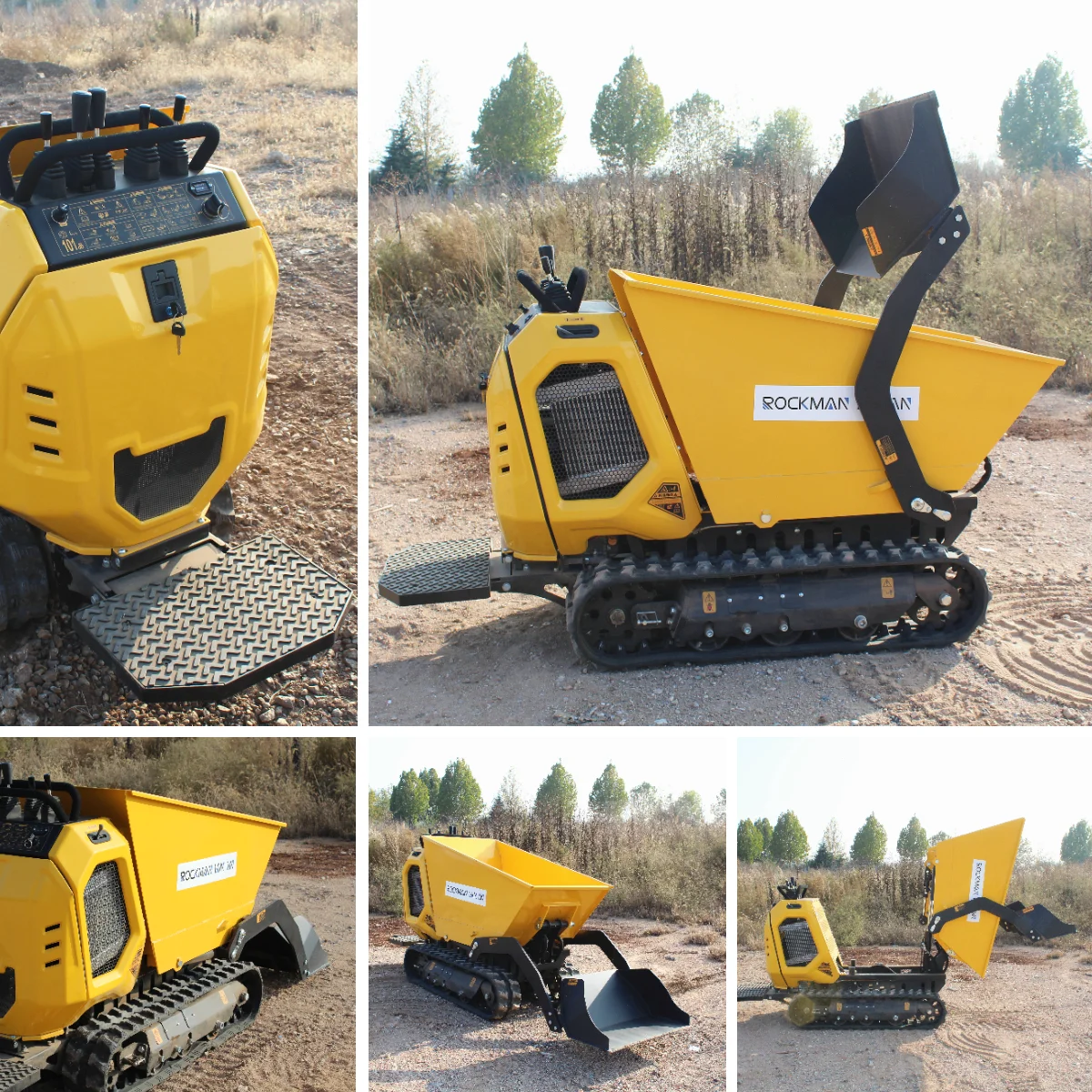 Cingolato 800kg Self-Loading Mini Dumper Hydraulic System Concrete ...