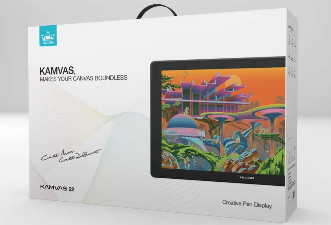 Wide Viewing Angle Huion Kamvas 22 21.5inch 8192 Levels 120% Srgb ...