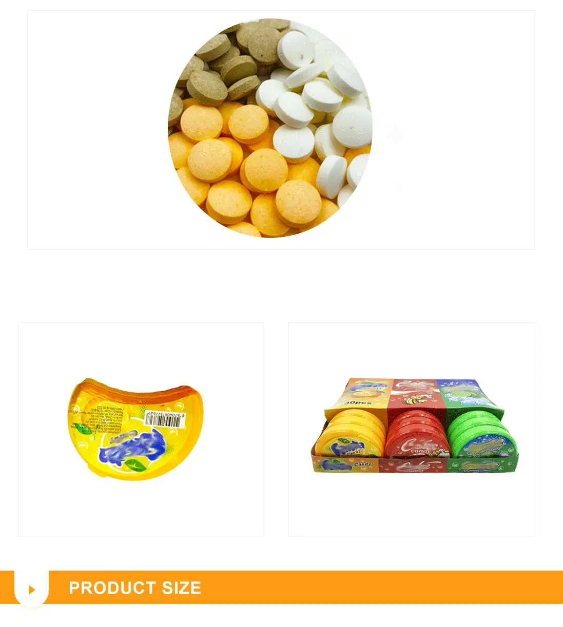 Wholesale Hard Candies Soda Press Tablet Sweets 8g Three Color Box ...