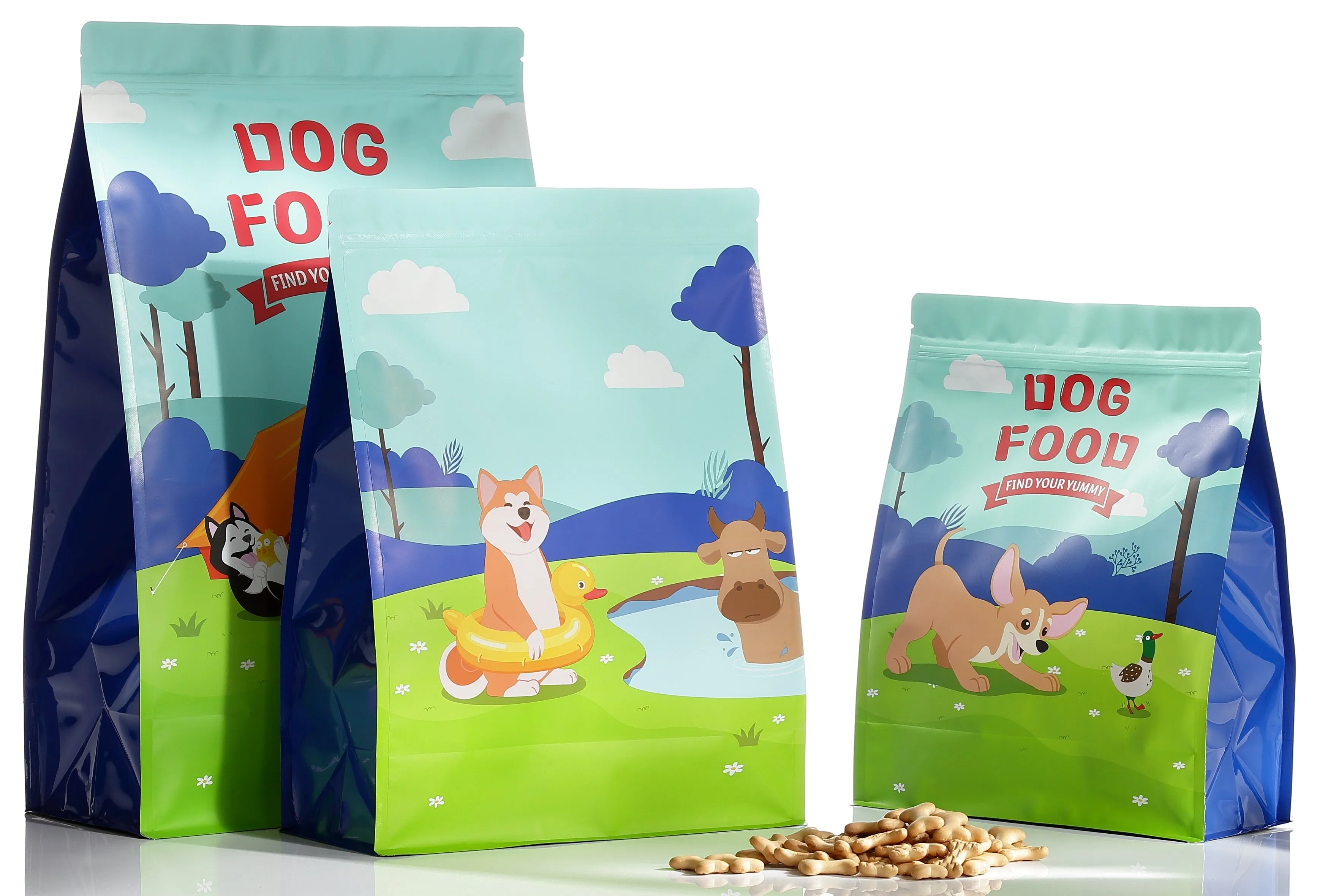 Special-shaped Pocket Heat Seal Flat Bottom Resealable Pet Food ...